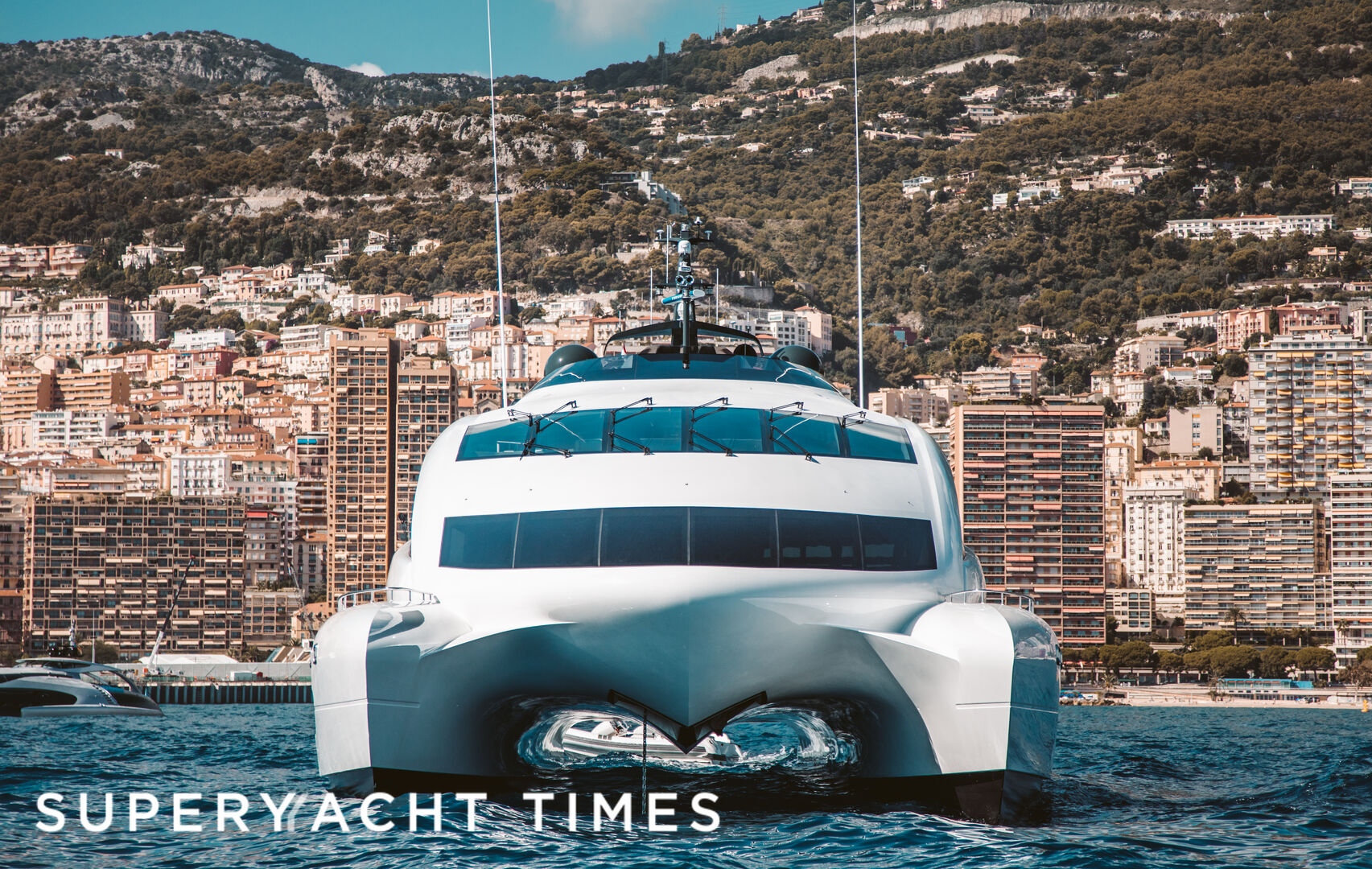 Inside the construction shed with the 41m Royal Falcon One