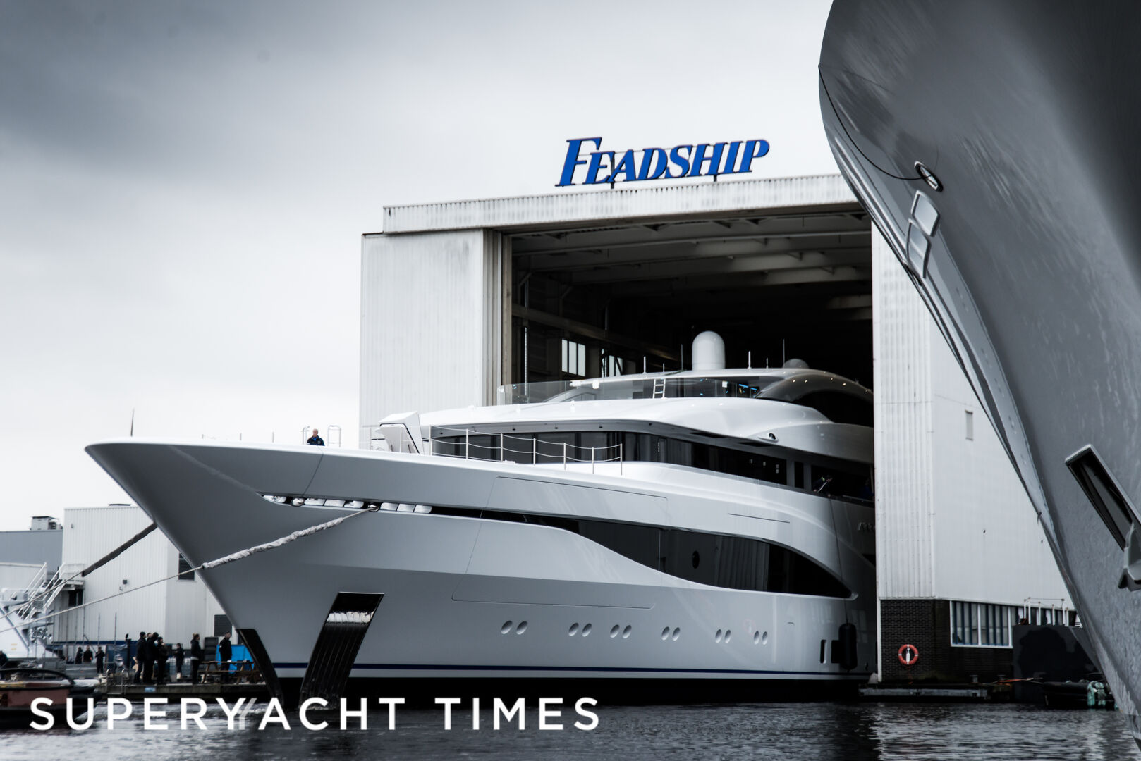 75m Feadship 703 launched and named Arrow