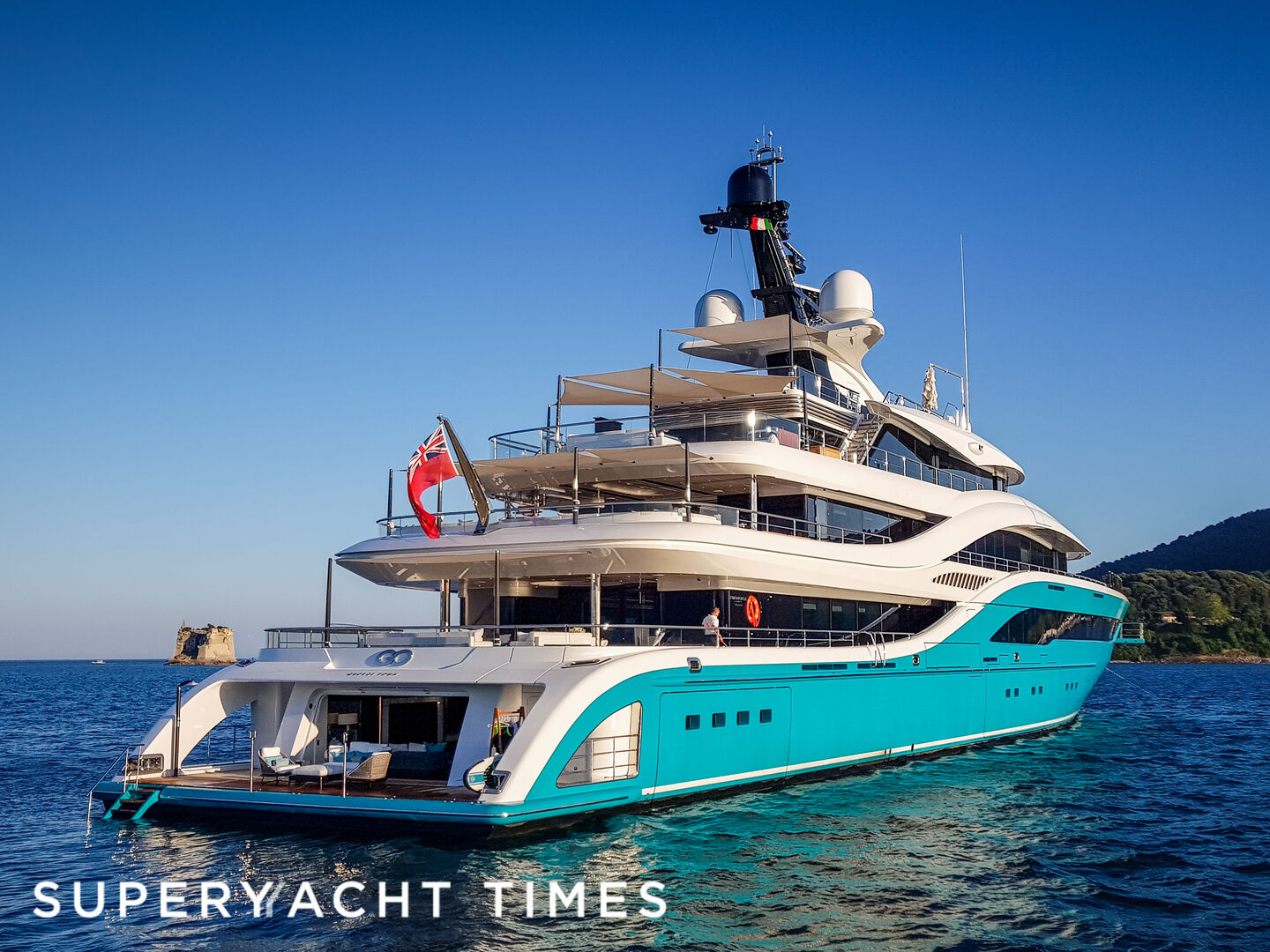 77m Turquoise flagship motor yacht Go in Portovenere