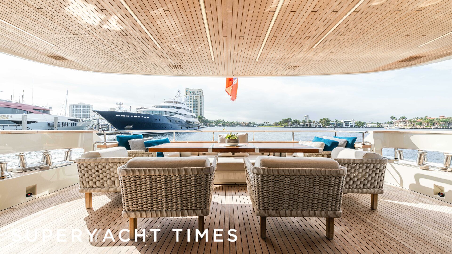 A closer look at the interiors of Sanlorenzo’s 34m yacht Halcyon