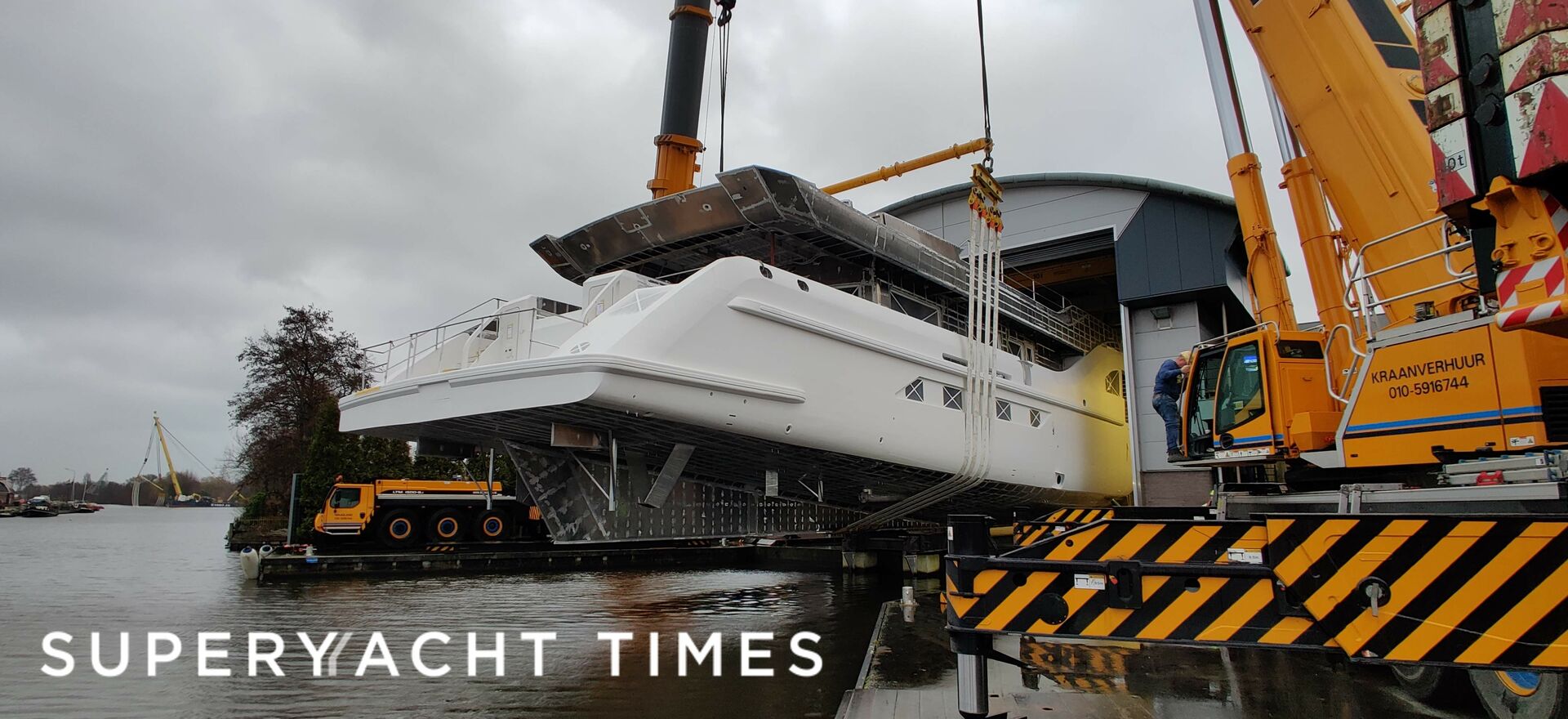 First glimpse: 55m Feadship project 704 ready for outfitting