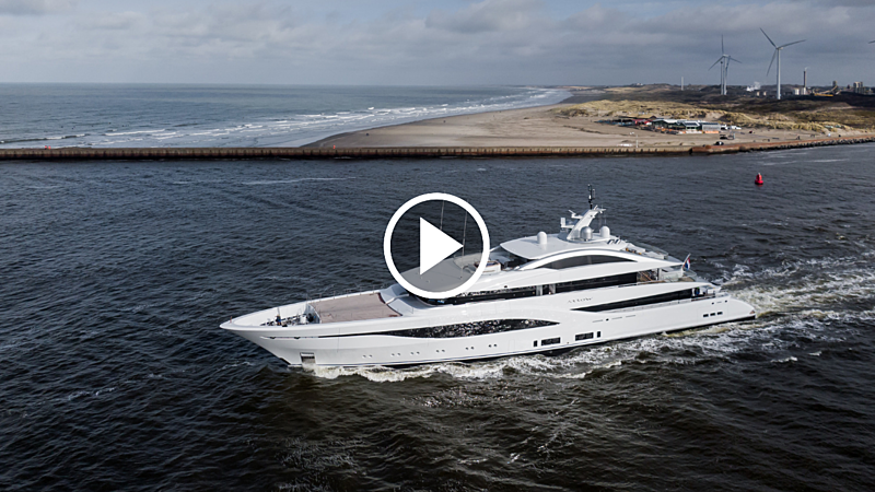 Video: New 75m Feadship Arrow on sea trials