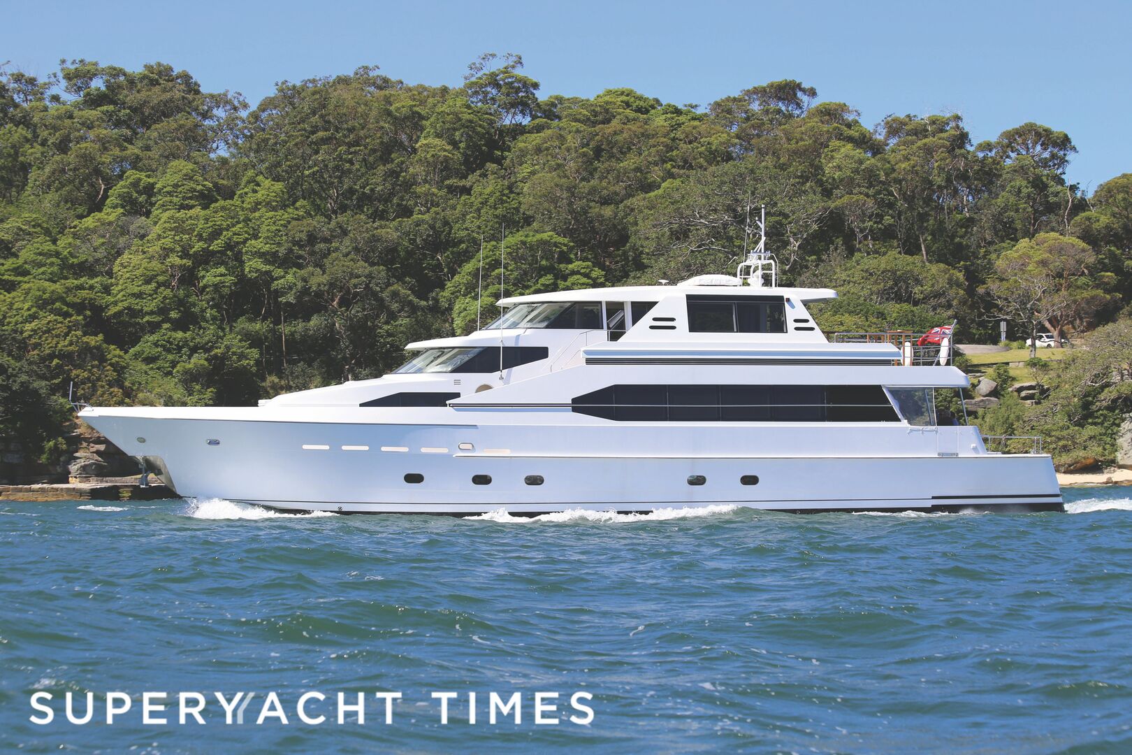 The 28m motor yacht AQA in Sydney
