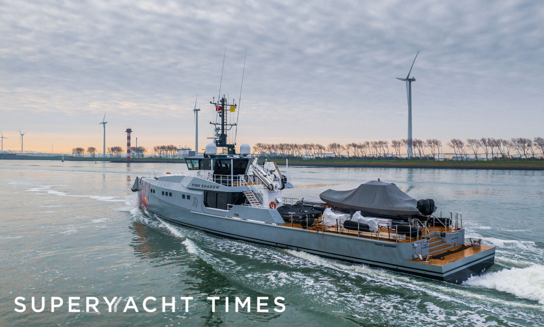 In Pictures: 46m yacht support Pink Shadow returns to Damen