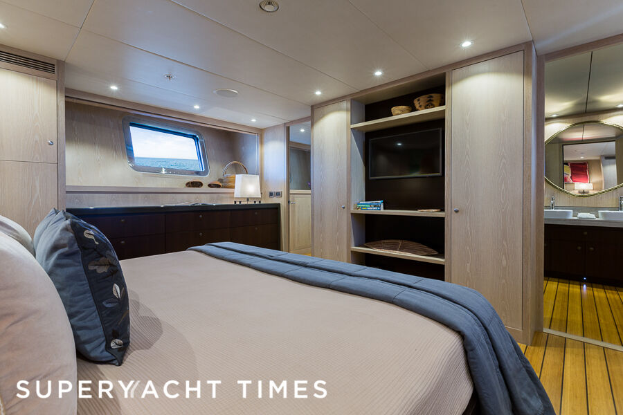 34m Alloy yacht Akiko on the market