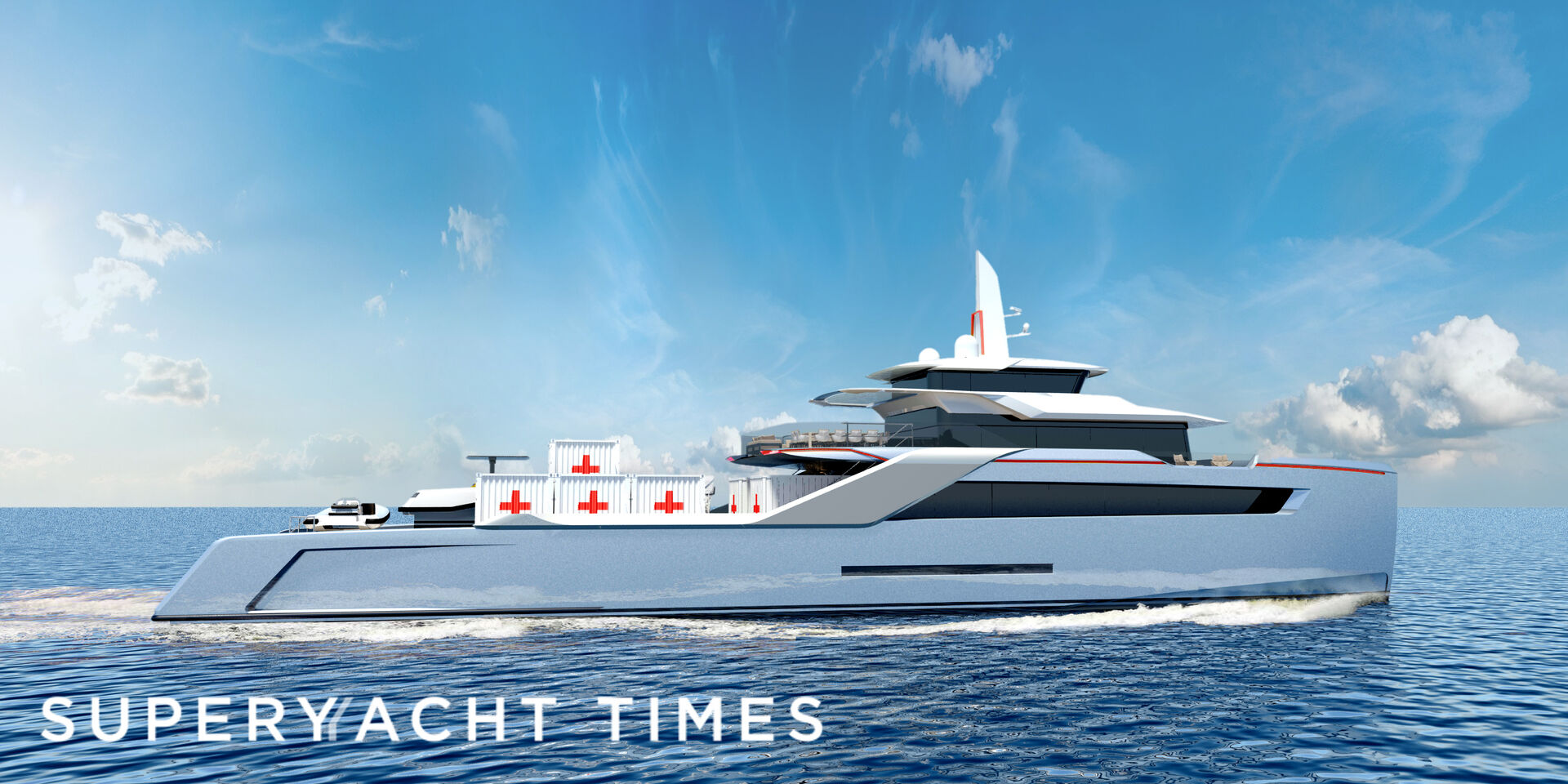Echo Yachts reveals 50m Project Echo Humanitarian Support Vessel