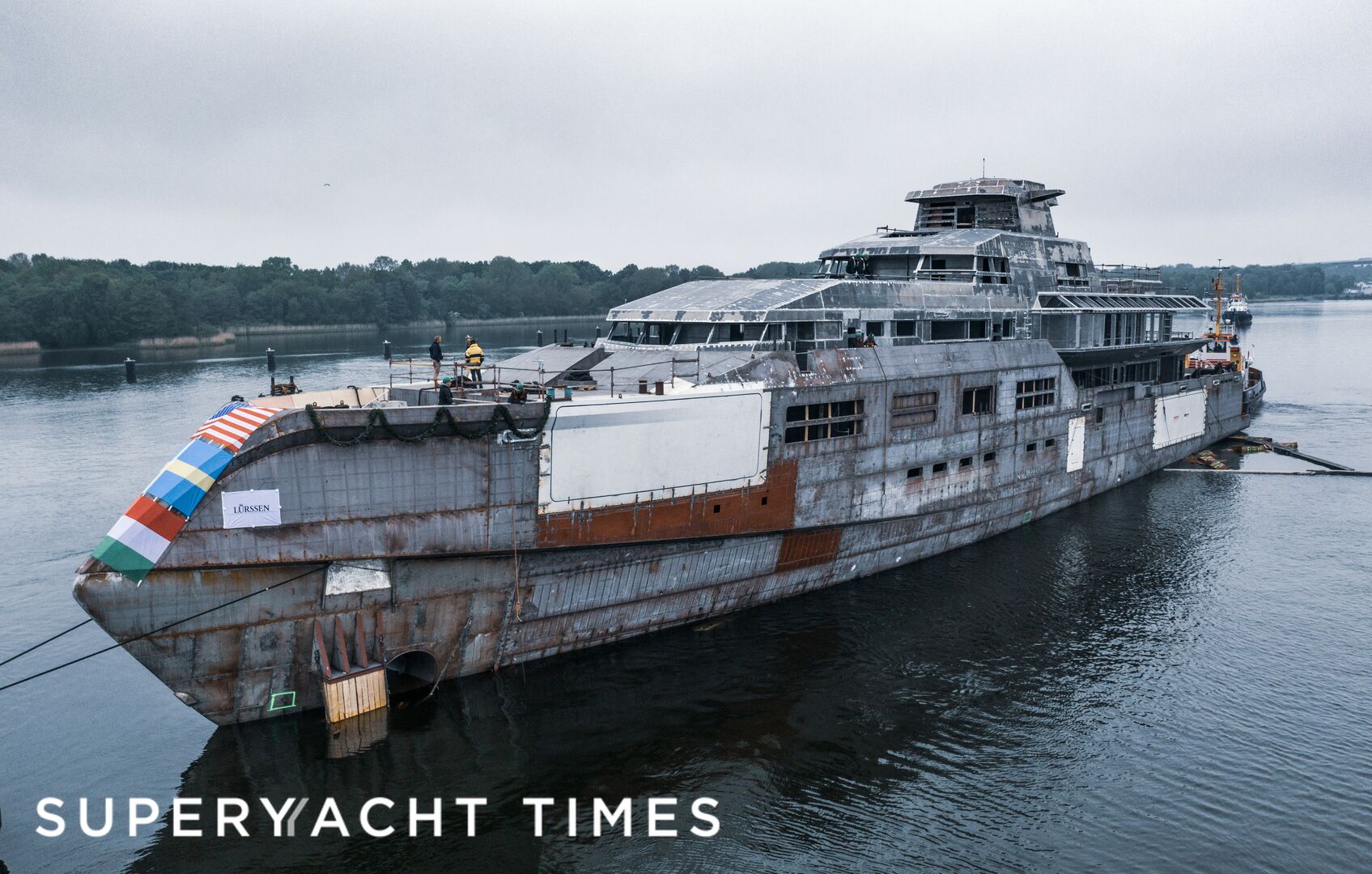 New 90m Lürssen superyacht project 1601 revealed in Rendsburg