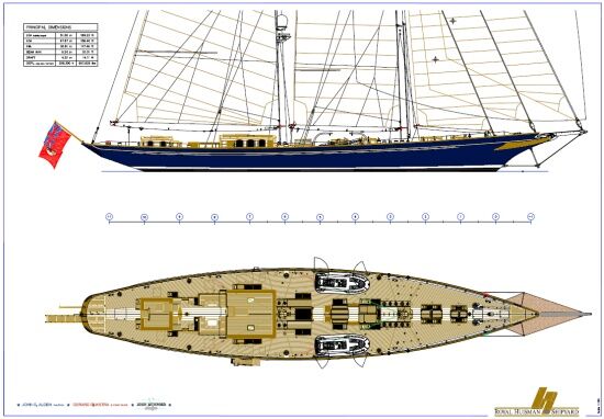Royal Huisman's 52m gaff rigged schooner Meteor
