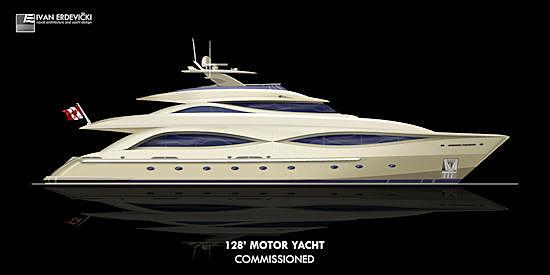 The new Celebrity 128 motor yacht by Ivan Erdevicki