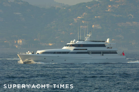 Superyacht Sea Falcon cruising off Saint Tropez