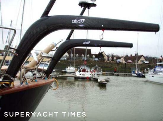 Atlas Davits launch new twin carbon raked davits