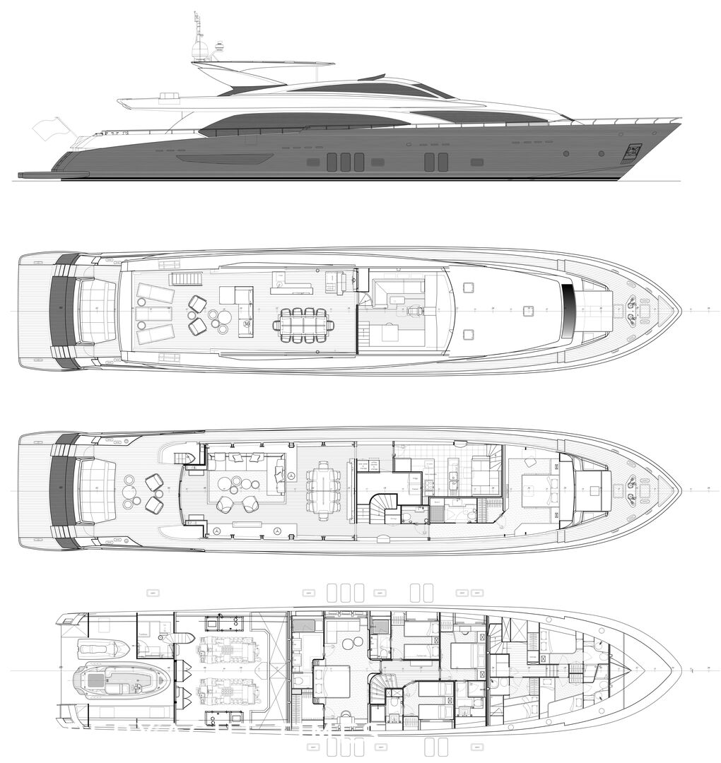 37m customised flybridge yacht Millésime launched by Couach