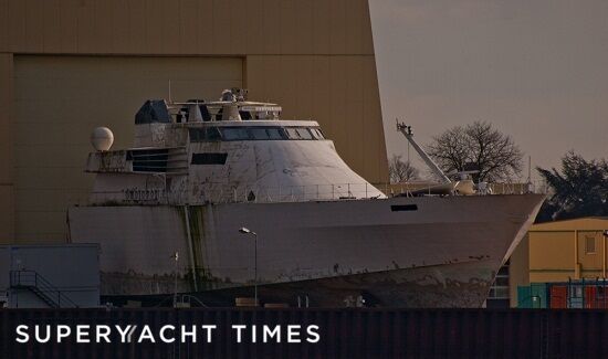 Photo of the 67 metre Destriero in Germany