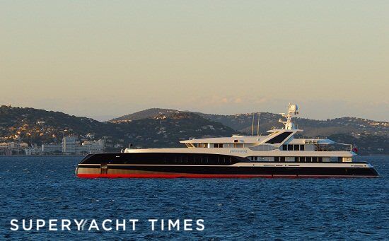 The 73 metre Feadship Predator at anchor