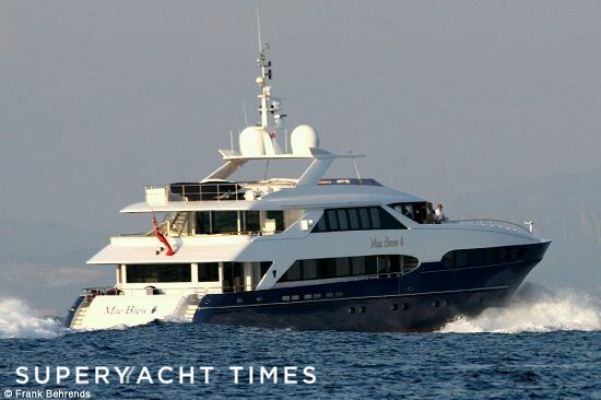 The Heesen superyacht Mac Brew under full speed