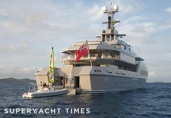 The 70 metre Espen Oeino designed military looking superyacht Skat