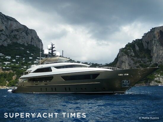 Superyacht Trident at anchor in Capri