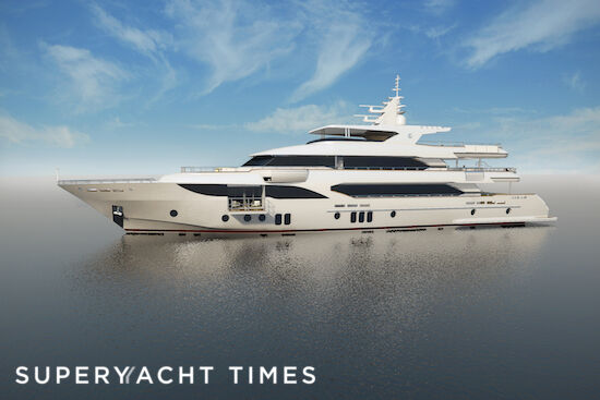 New renderings of the Majesty 155 superyacht