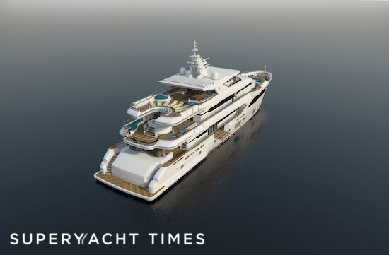 New renderings of the Majesty 155 superyacht