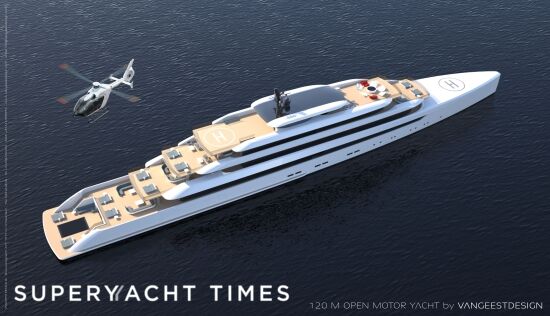 120m superyacht design unveiled by Van Geest Design
