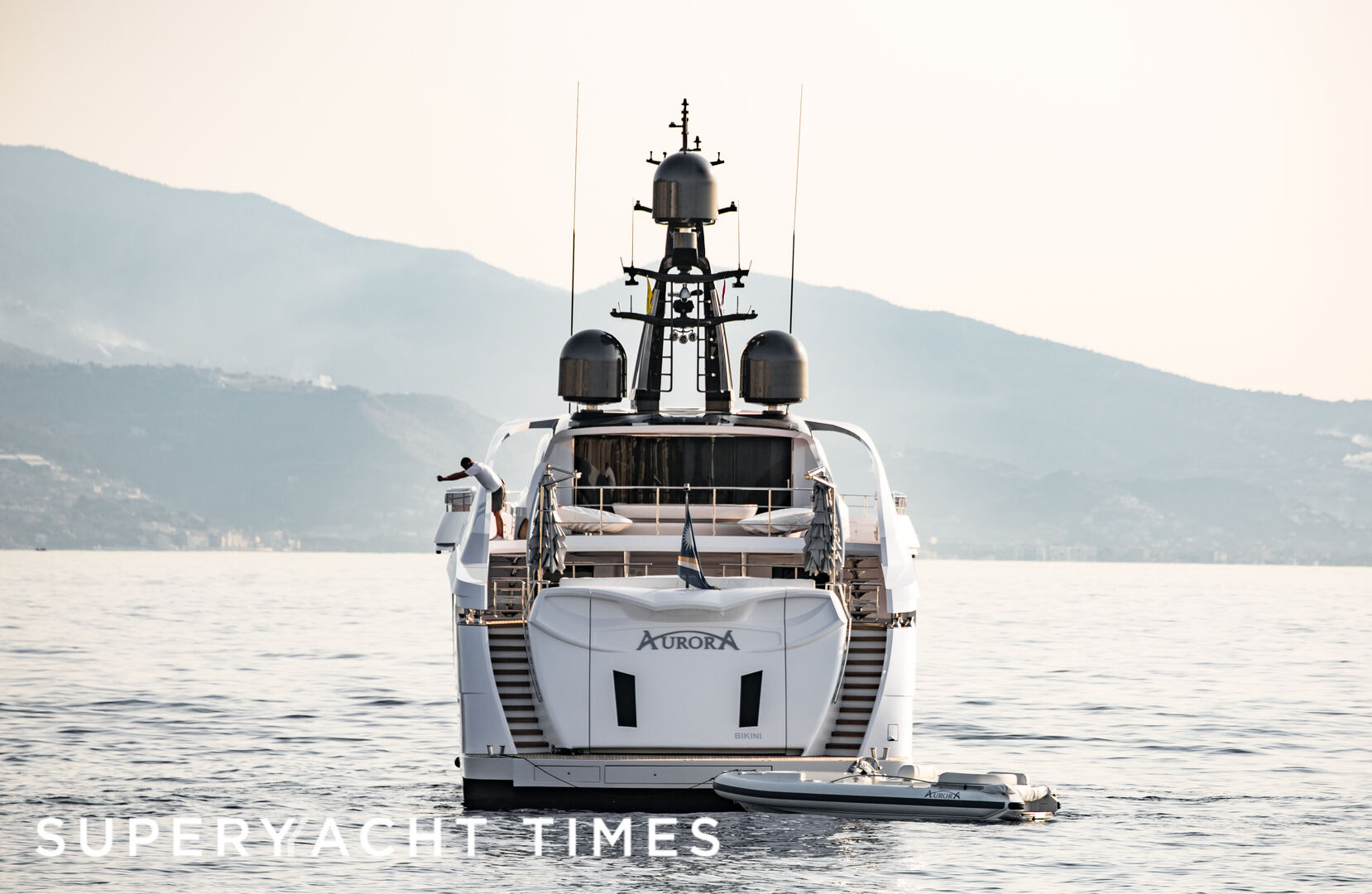 The 49m Aurora at sunrise