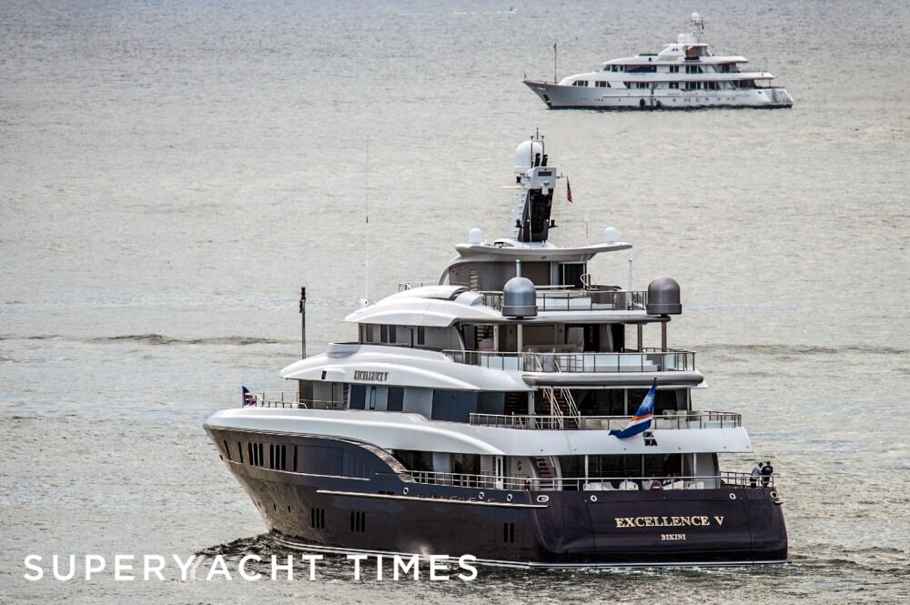 Superyacht Excellence V departing Port Everglades