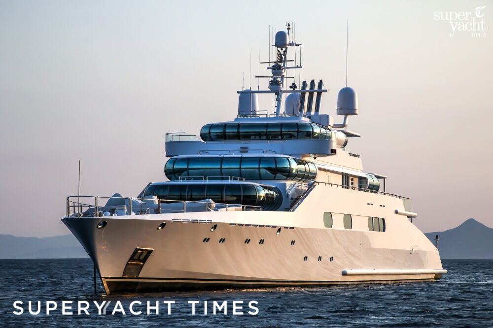In Pictures: The iconic 74m superyacht Enigma at sunset