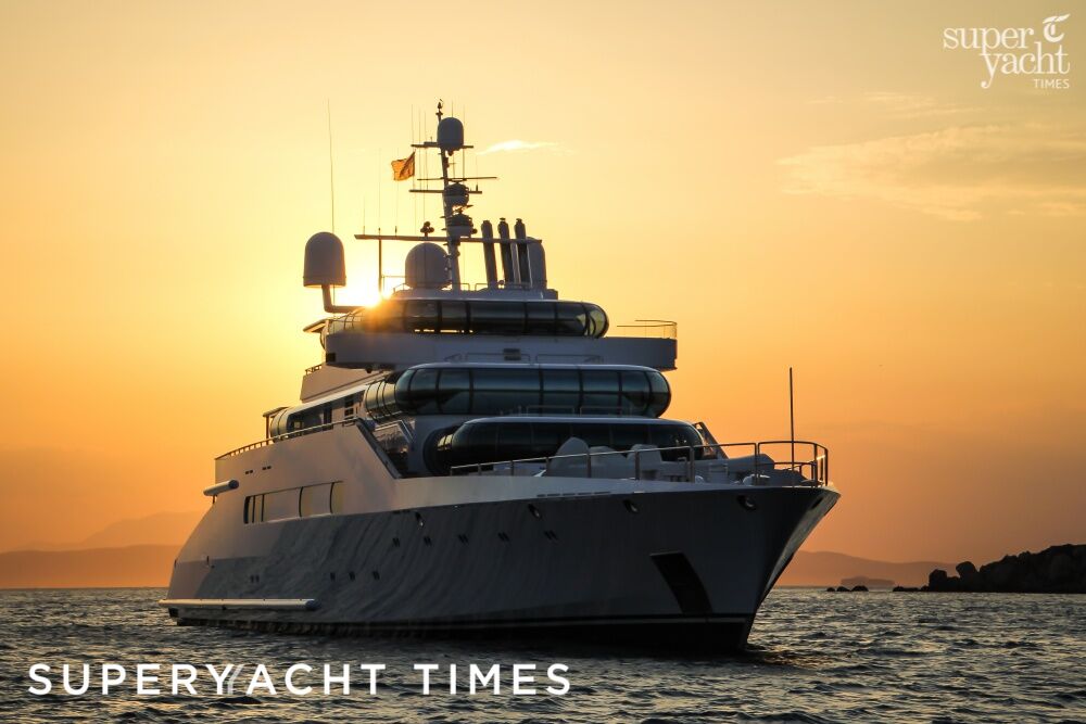 In Pictures: The iconic 74m superyacht Enigma at sunset