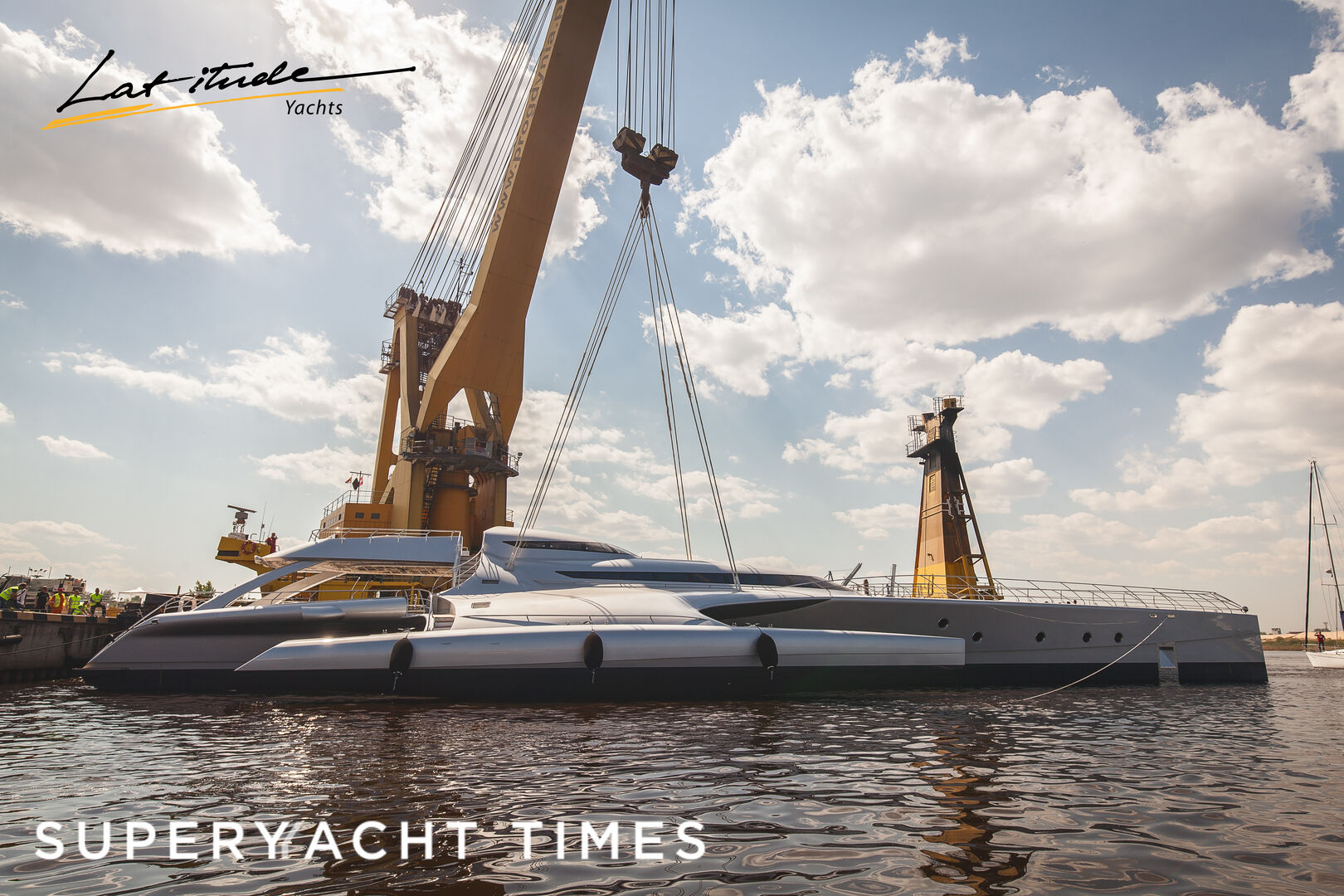 Latitude Yachts’ new radical 53m trimaran superyachts launched