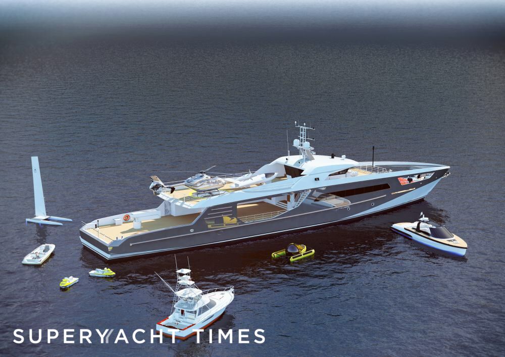 55m shadow vessel conversion design by Cor D. Rover