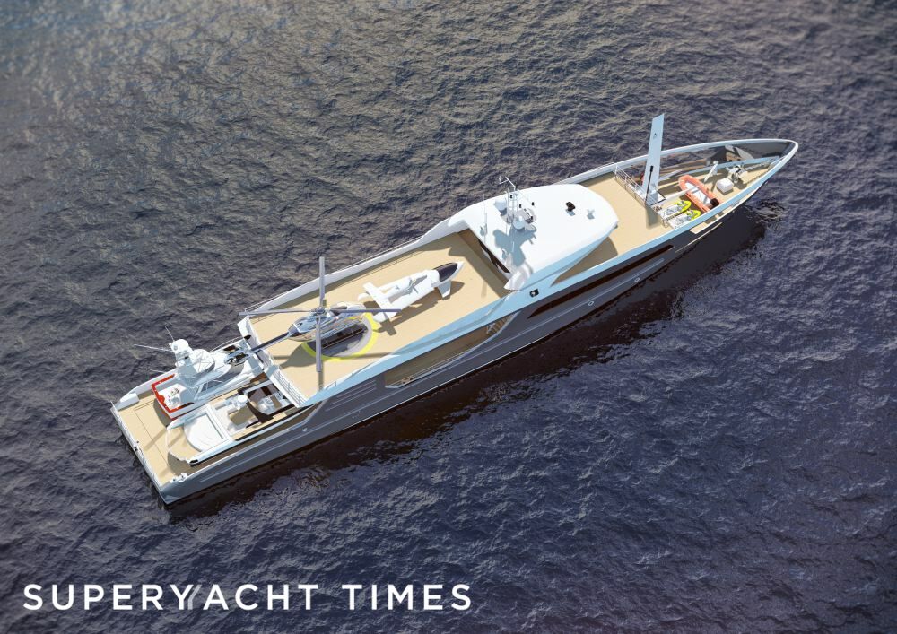 55m shadow vessel conversion design by Cor D. Rover