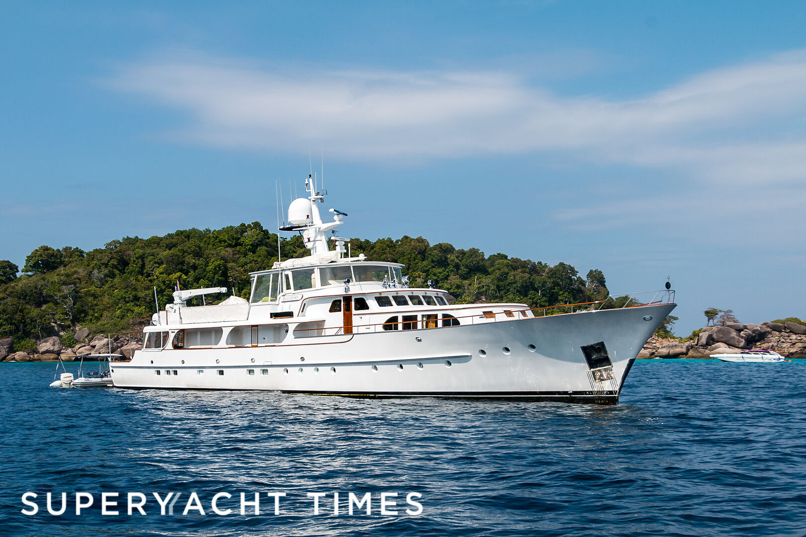 The 40m classic Feadship Alchemy in the Similan Islands