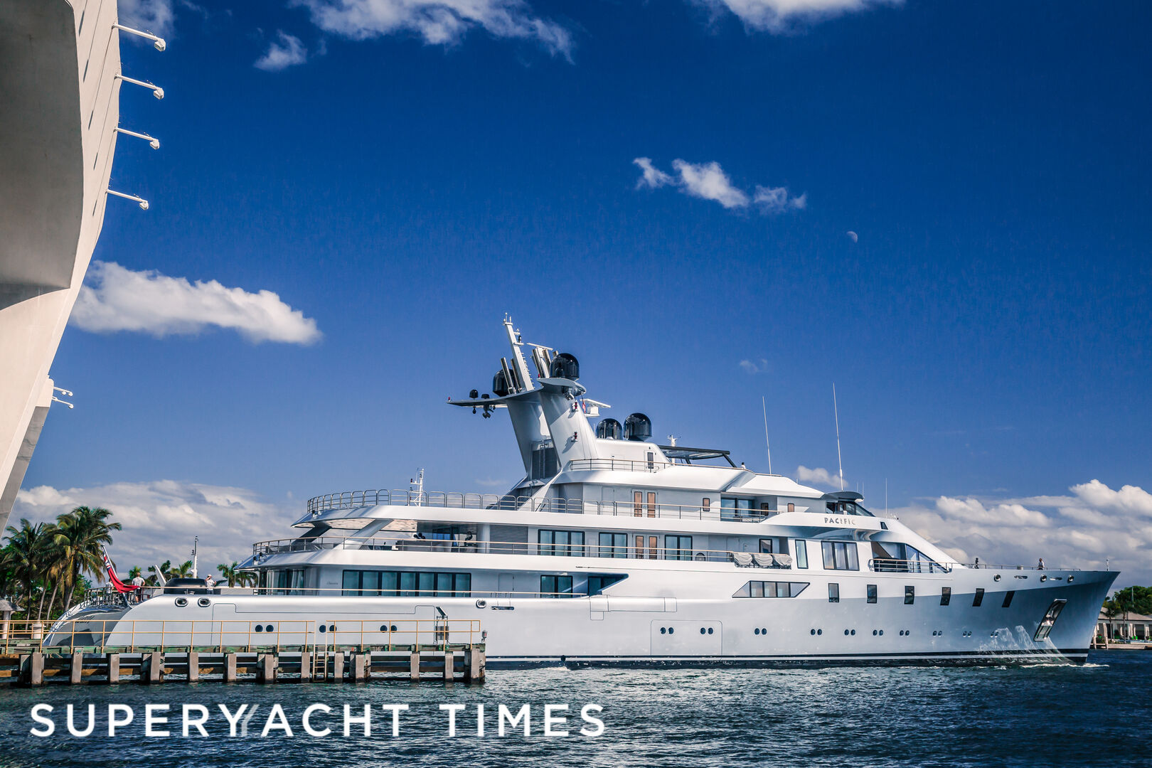 The 85m Pacific departing Fort Lauderdale