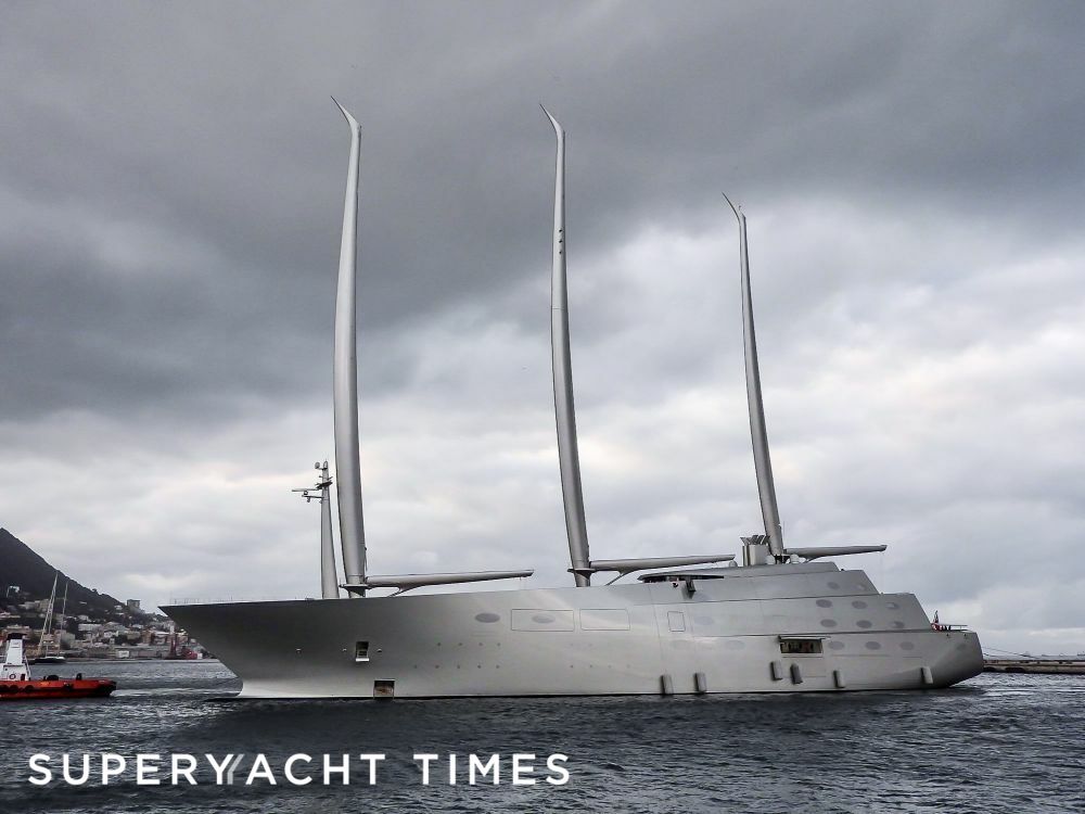 In photos: Sailing Yacht A arrives in Gibraltar