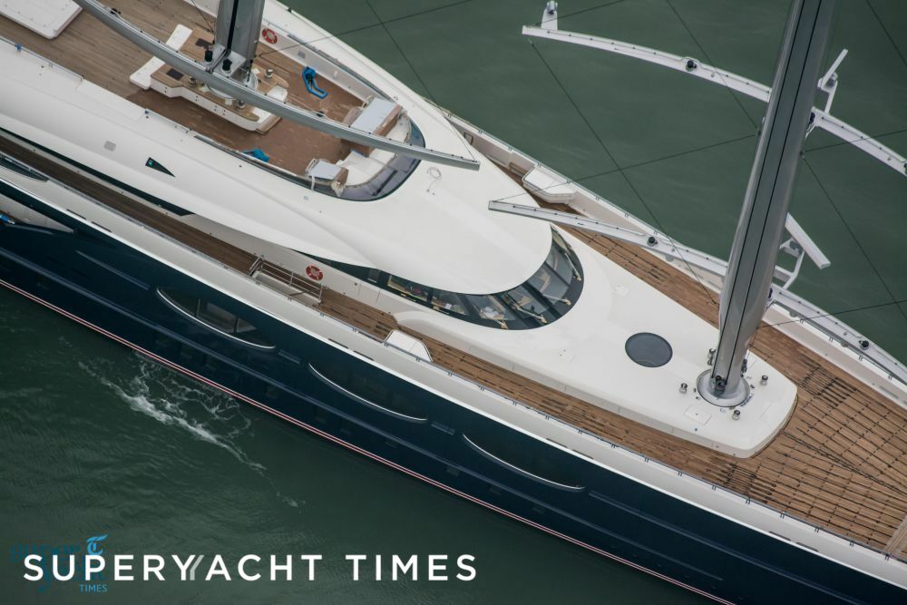 Exclusive: 106m sailing yacht Y712 out on sea trials