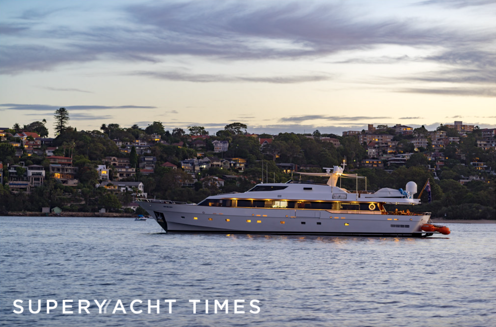 The 35m superyacht Deep Blue in Sydney