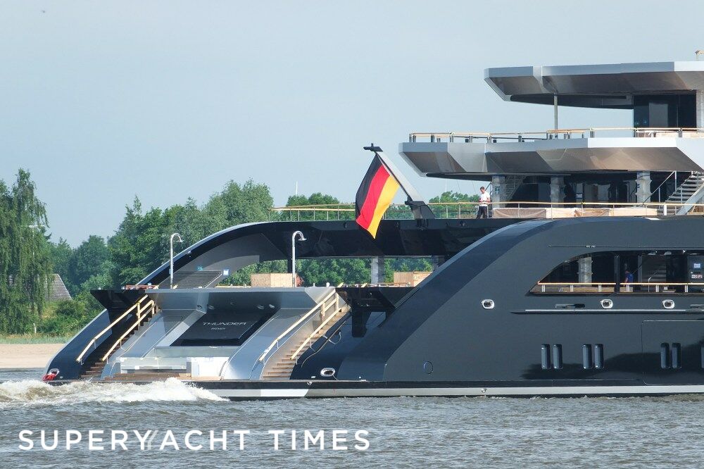 Exclusive: 135m Lürssen project Thunder departs on sea trials