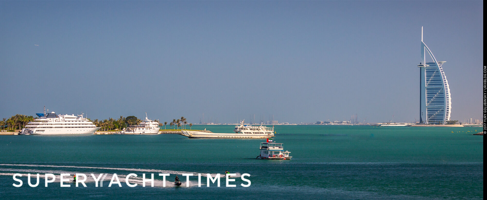 The Royal yachts Dubawi and Quattroelle Shadow in Dubai