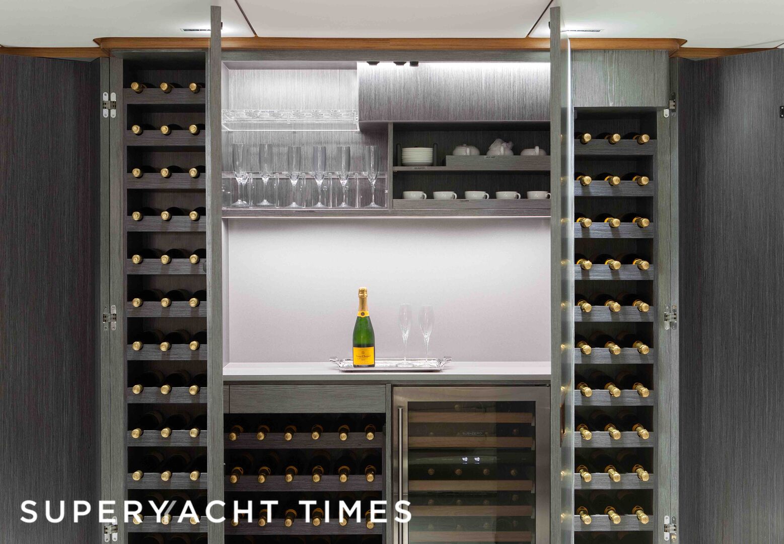 A closer look at the extraordinary wine cellars onboard yachts