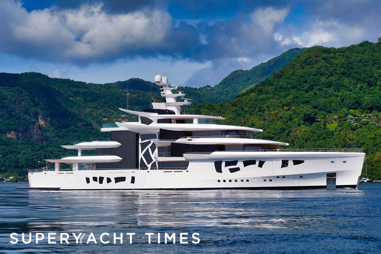 Superyachts on display at the Monaco Yacht Show 2021