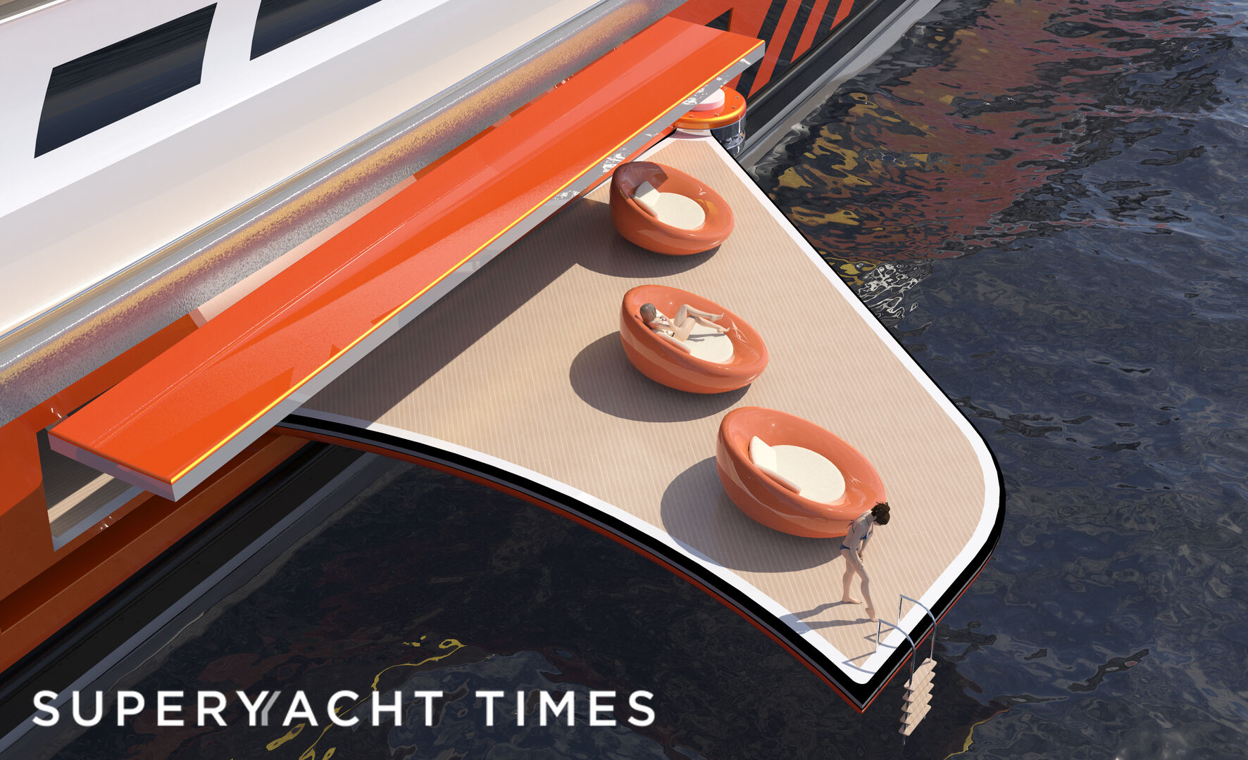 Lazzarini designs radical 153m shark-shaped concept with 3 helis and 8 ...