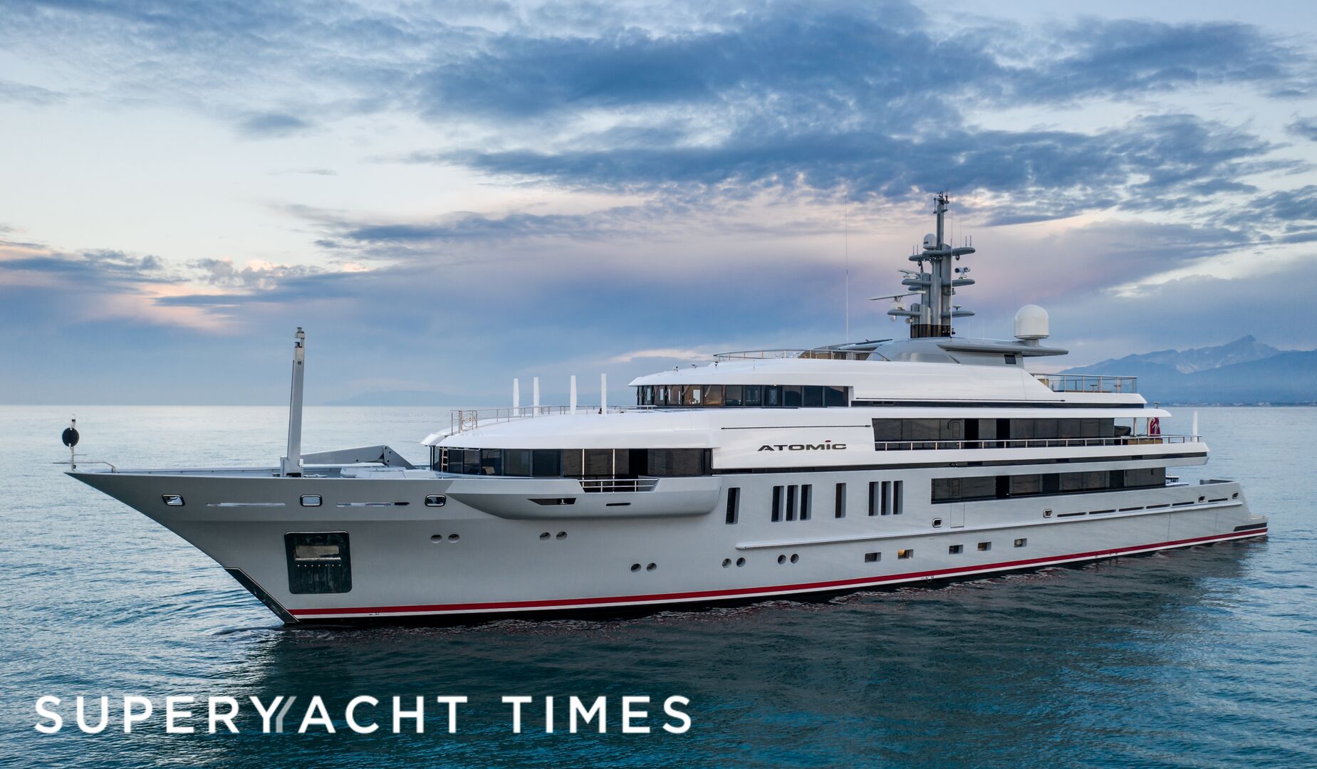 Just-delivered 64m VSY yacht Atomic ready to cross the Atlantic