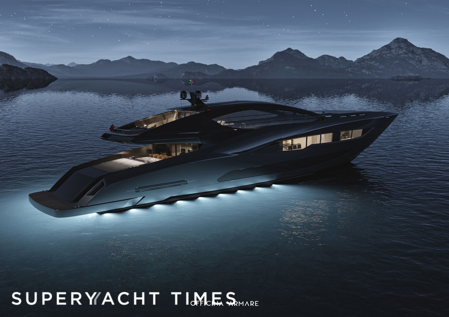 BadGal: The all-black 43m sporty superyacht concept by Officina Armare