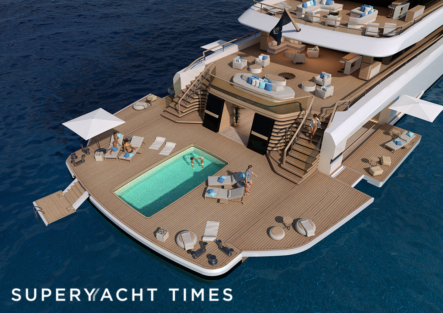 New Nauta yacht designs feature expandable beach club