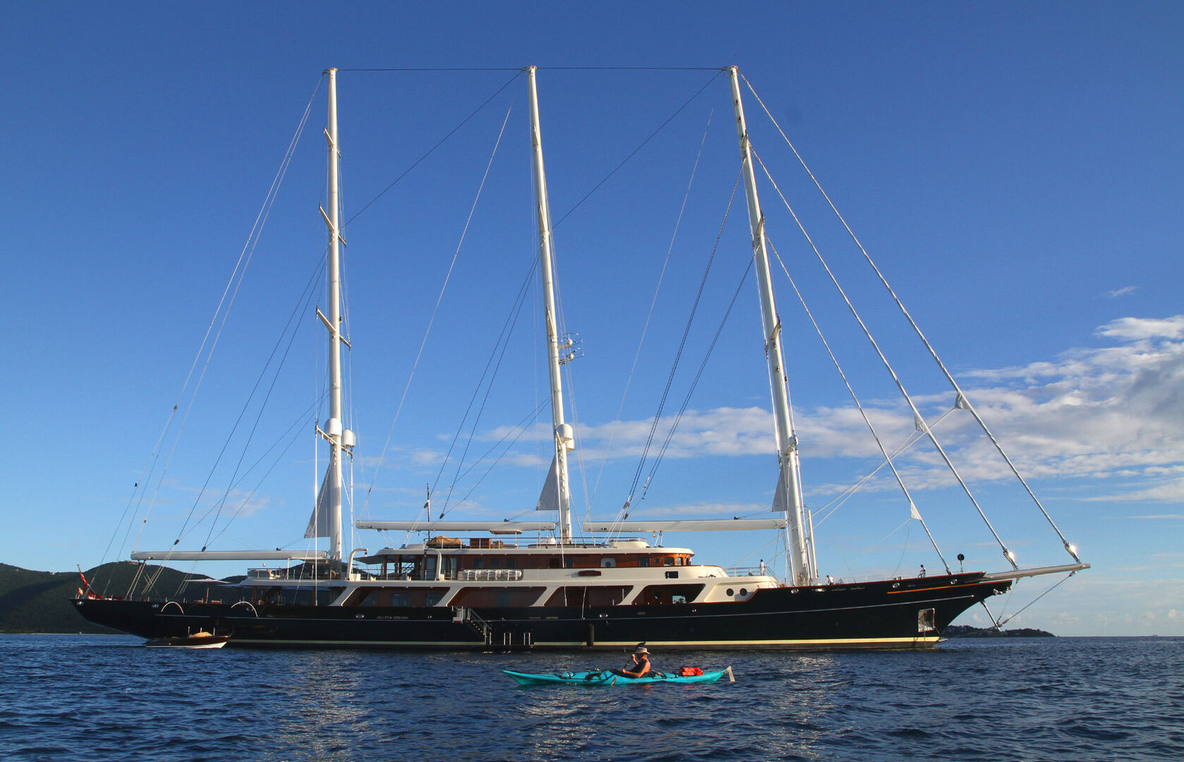 Sailing superyacht EOS in the U.S. Virgin Islands