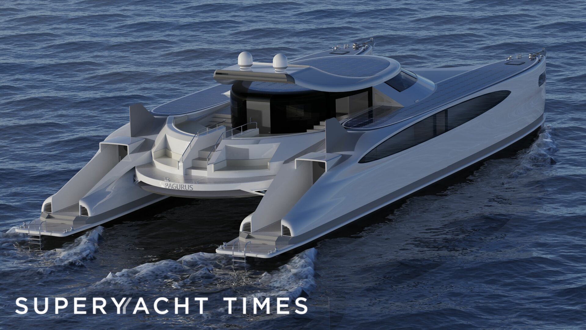 Meet the €24m solar-powered amphibious catamaran concept