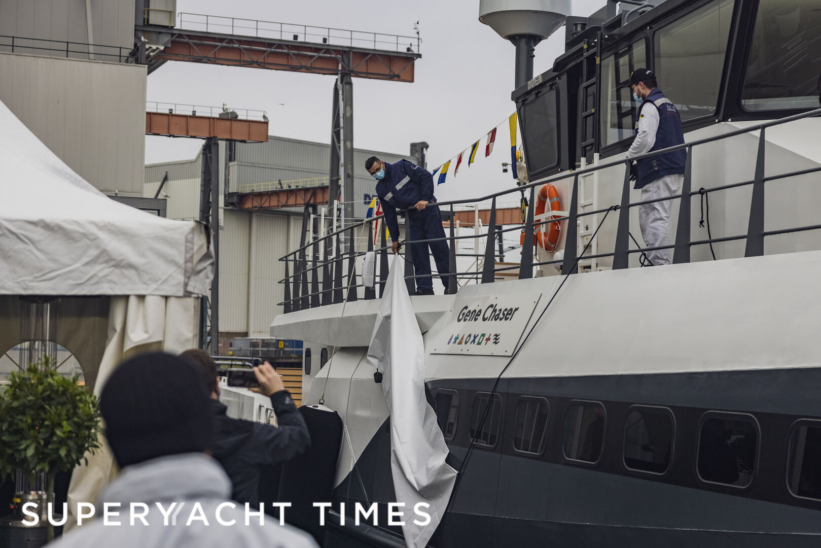55m Gene Chaser support yacht joins Amels Gene Machine mothership
