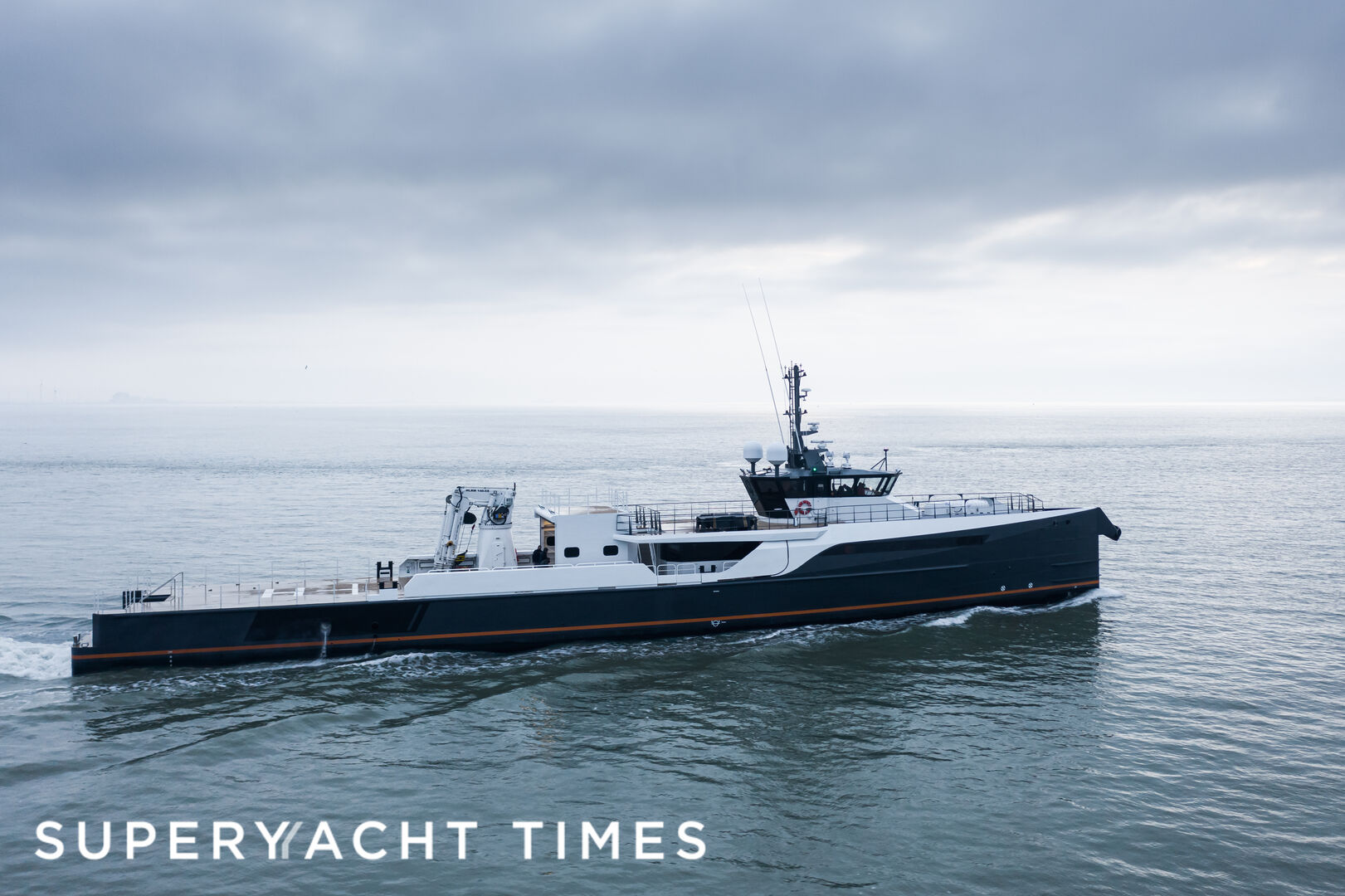 55m Gene Chaser support yacht joins Amels Gene Machine mothership