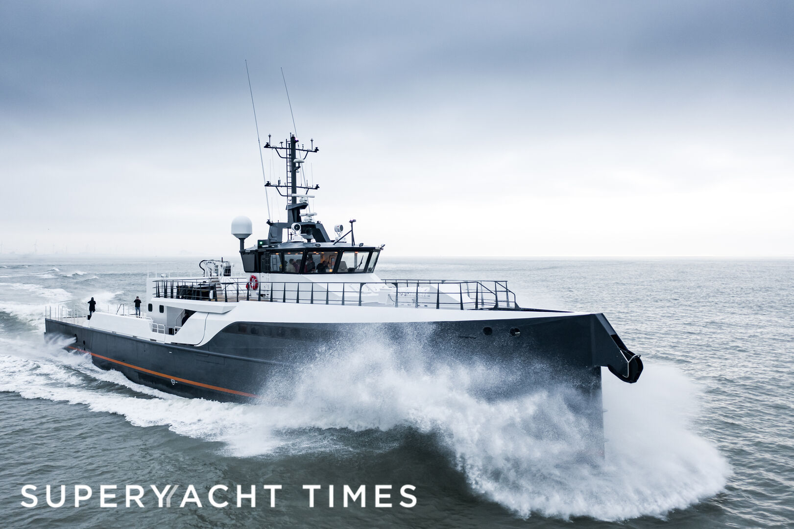 55m Gene Chaser support yacht joins Amels Gene Machine mothership