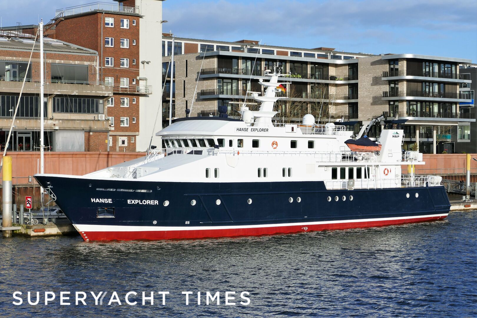 The German yacht Hanse Explorer in Bremen